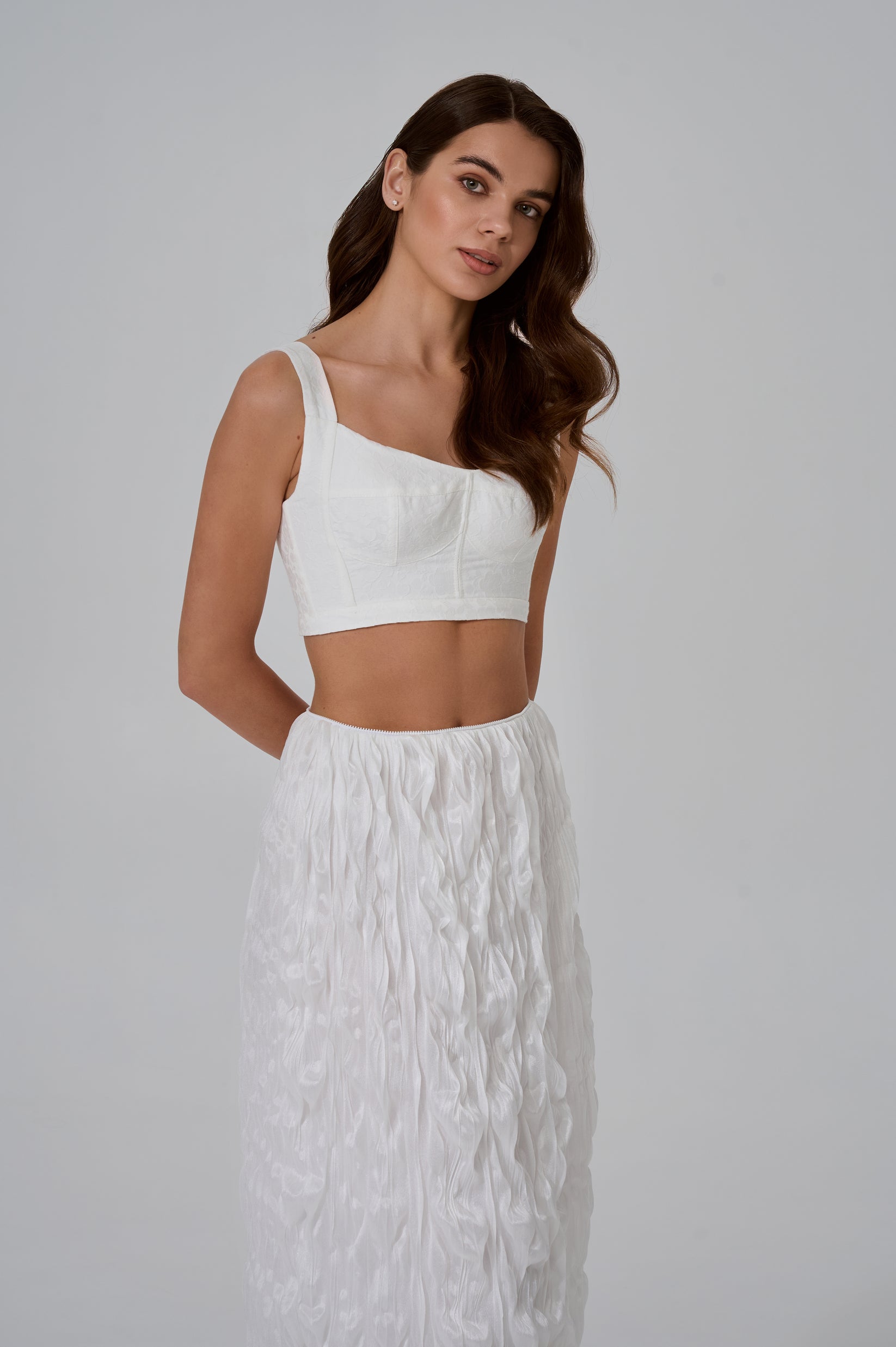 Wedding Dress With Two Skirts That Can Be Changed Into Three Looks, Lo ...